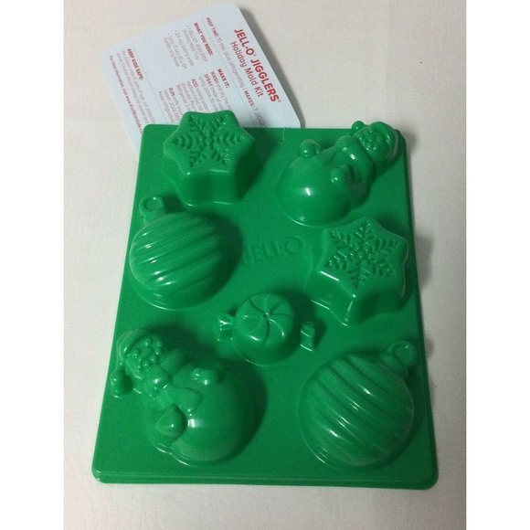Jell-O | Holiday | Christmas Jello Jigglers Plastic Mold Holiday Green ...